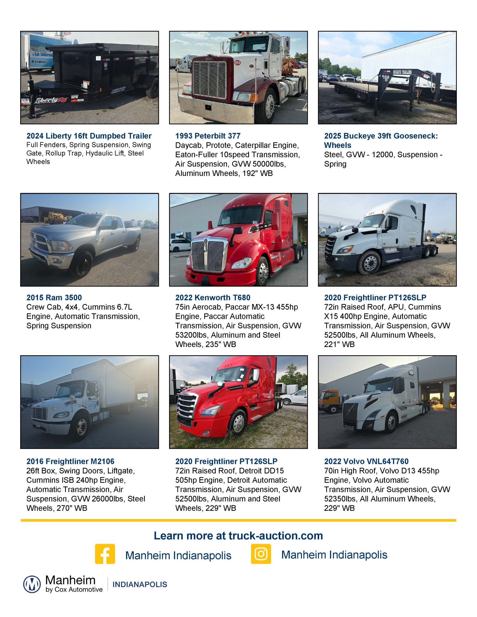 Manheim Indianapolis | Top Truck Auction Dealer in IN